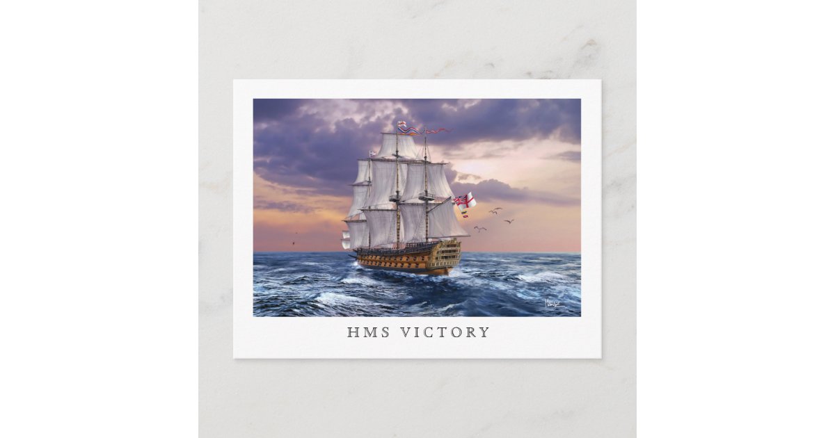HMS Victory Flagship Painting Postcards | Zazzle