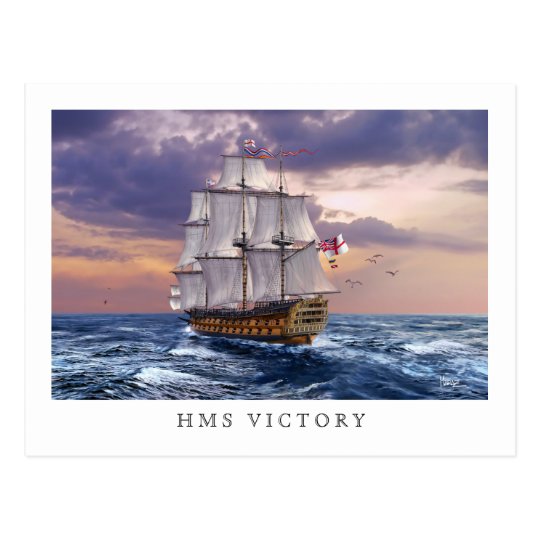 HMS Victory Flagship Painting Postcards | Zazzle.co.uk