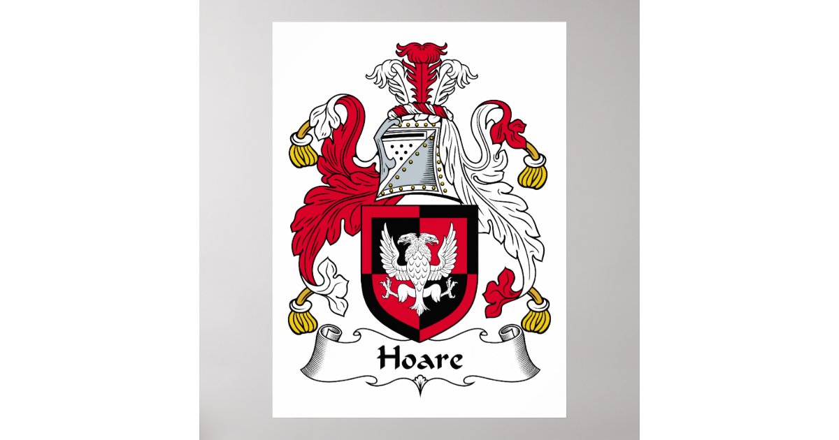 Hoare Family Crest Poster | Zazzle