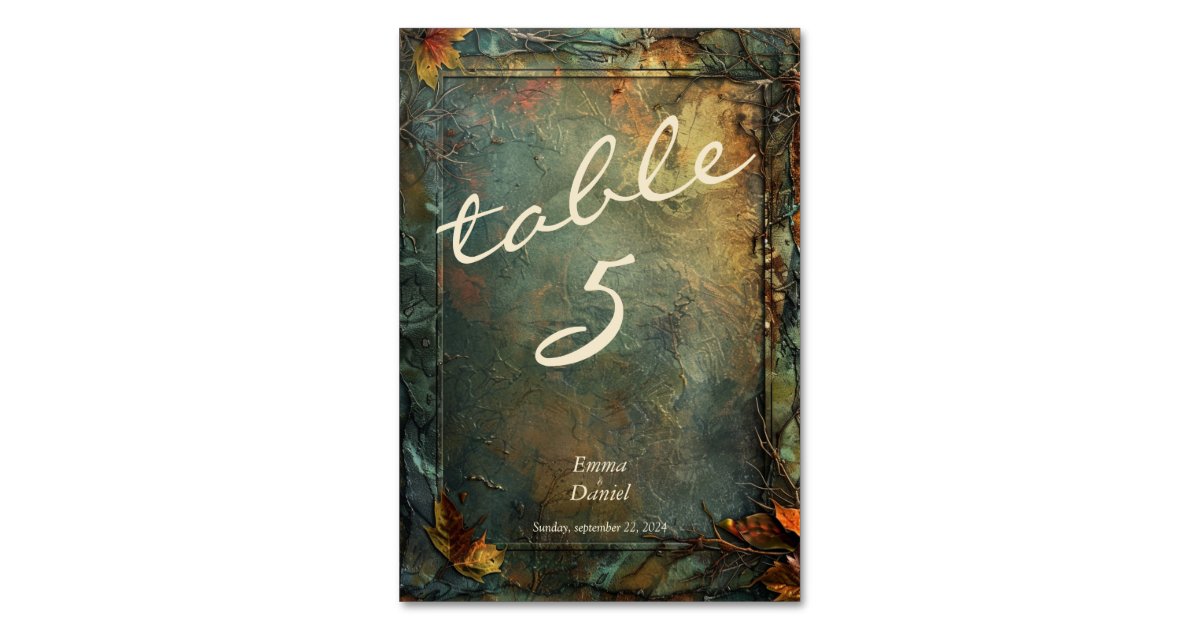 Hobbiton Haven Wedding Table Number | Zazzle