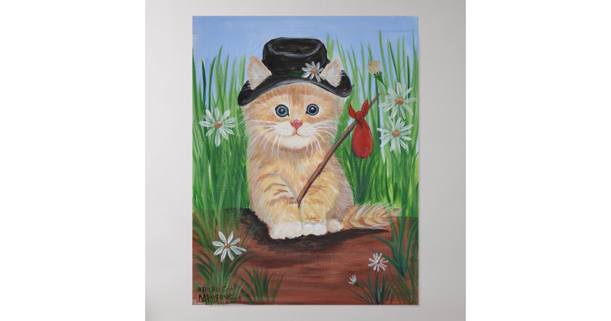 Hobo Cat Print | Zazzle