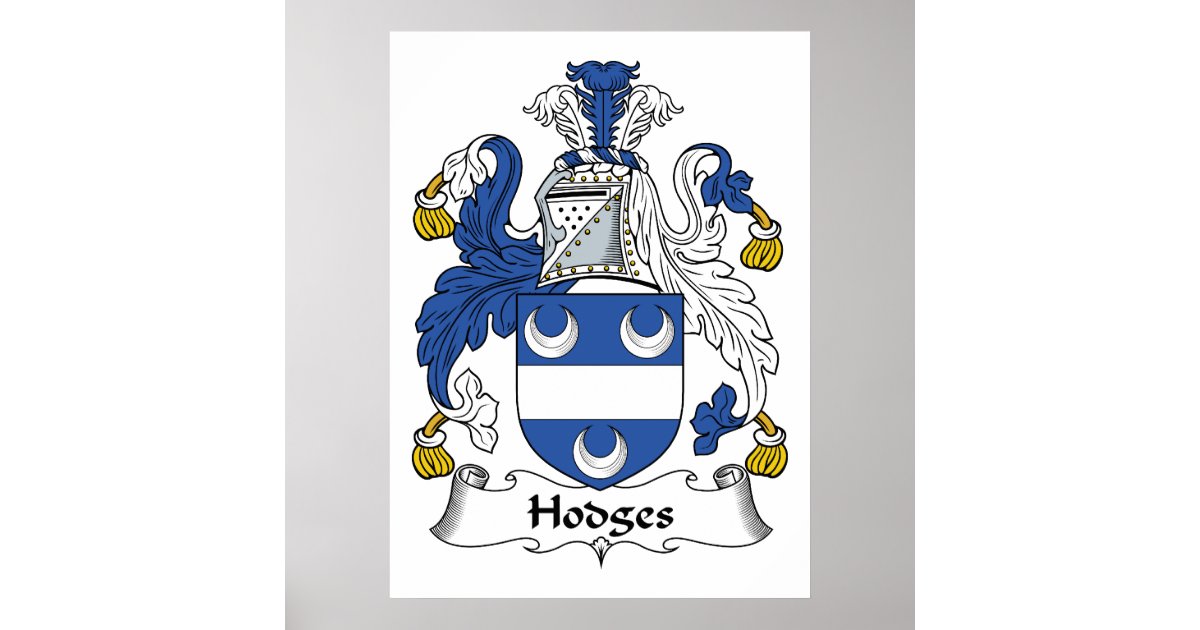 Hodges Family Crest Poster | Zazzle