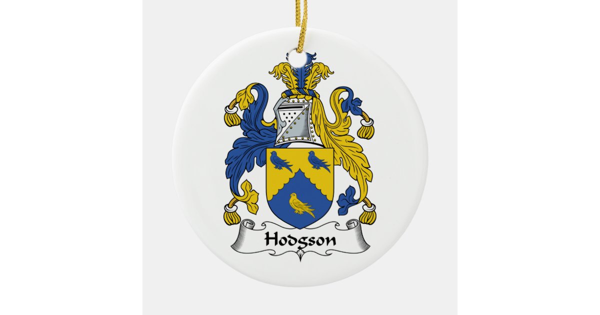 Hodgson Family Crest Ceramic Tree Decoration | Zazzle