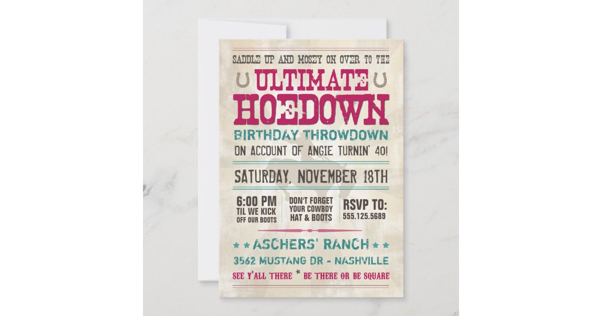 Hoedown Invitation | Zazzle