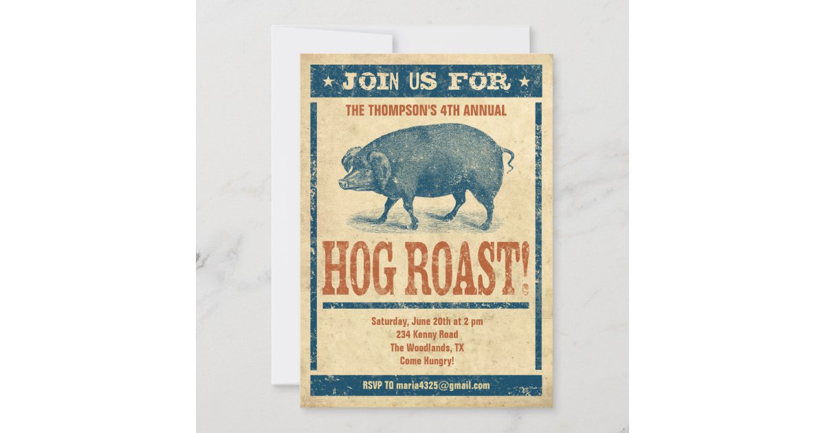 Hog Roast Invitations | Zazzle