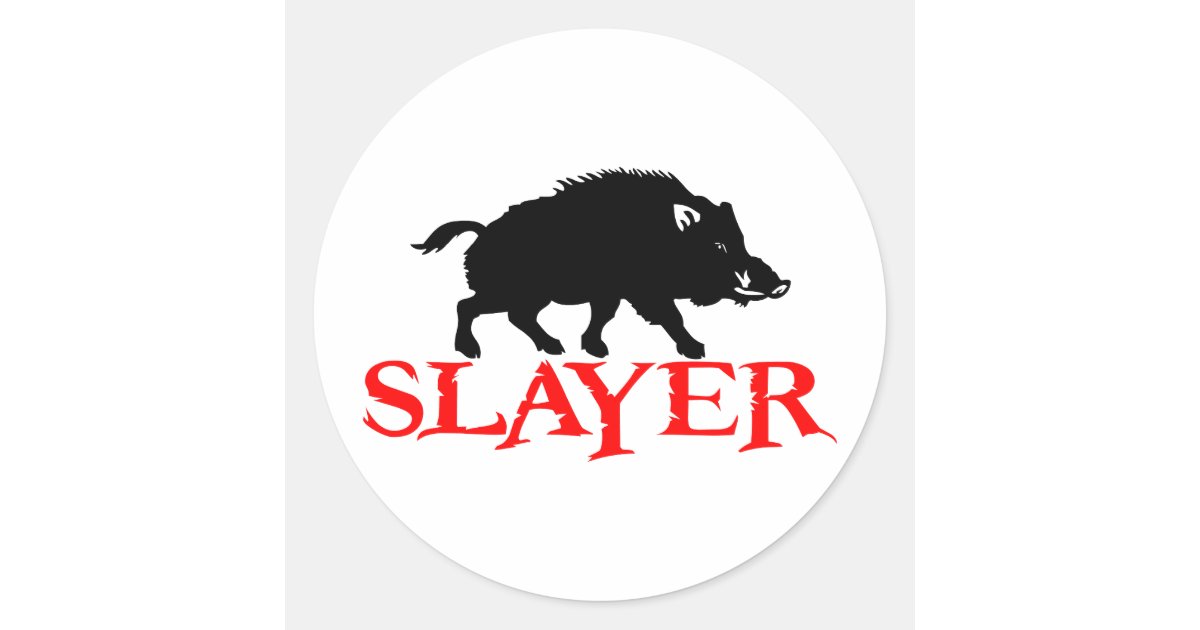 HOG SLAYER CLASSIC ROUND STICKER | Zazzle