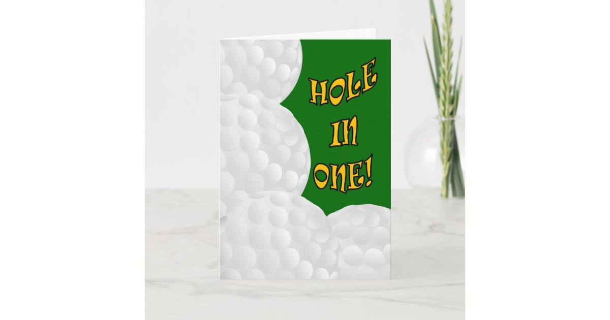 Hole in One Congrats! Golf Success Card | Zazzle.co.uk