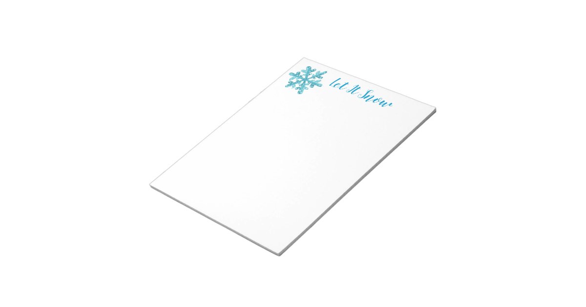 Holiday Snowflake Notepad | Zazzle