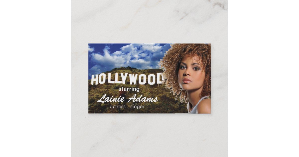 hollywood hills actor business card | Zazzle