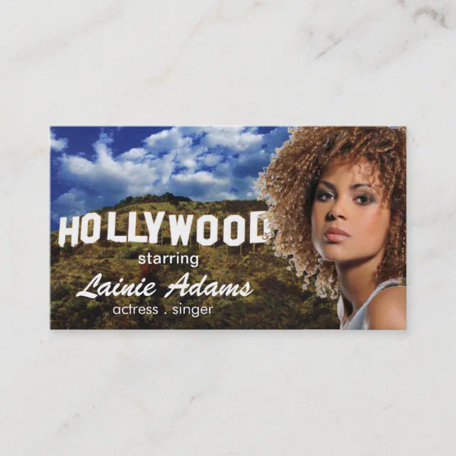 hollywood hills actor business card | Zazzle