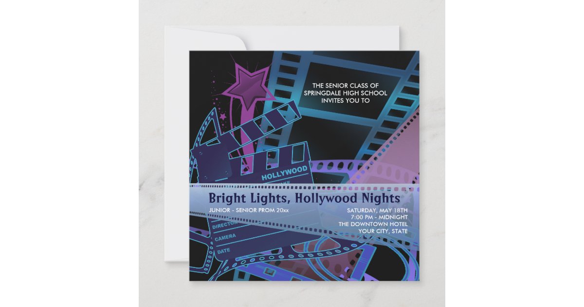 Hollywood Prom Invitations | Zazzle