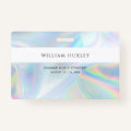 Holographic Staff All Access Pass Employee Name ID Badge | Zazzle