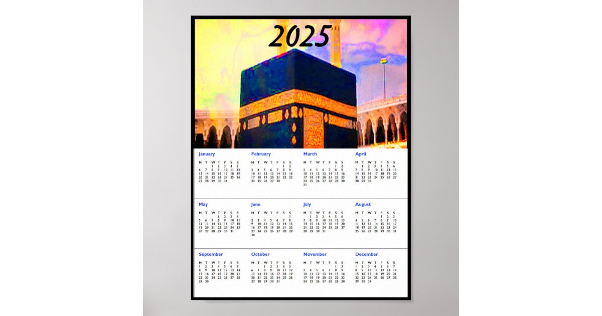 Holy Kaaba 2025 Calendar keepsake Poster | Zazzle