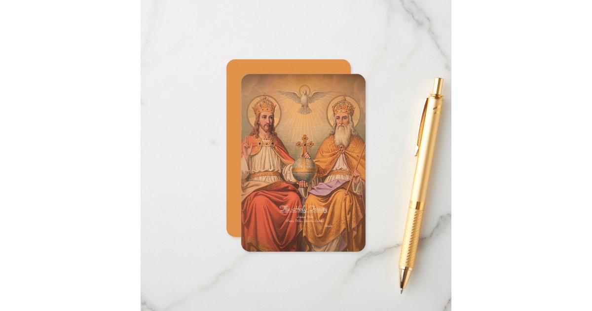 Holy Trinity with Prayer Enclosure Card | Zazzle