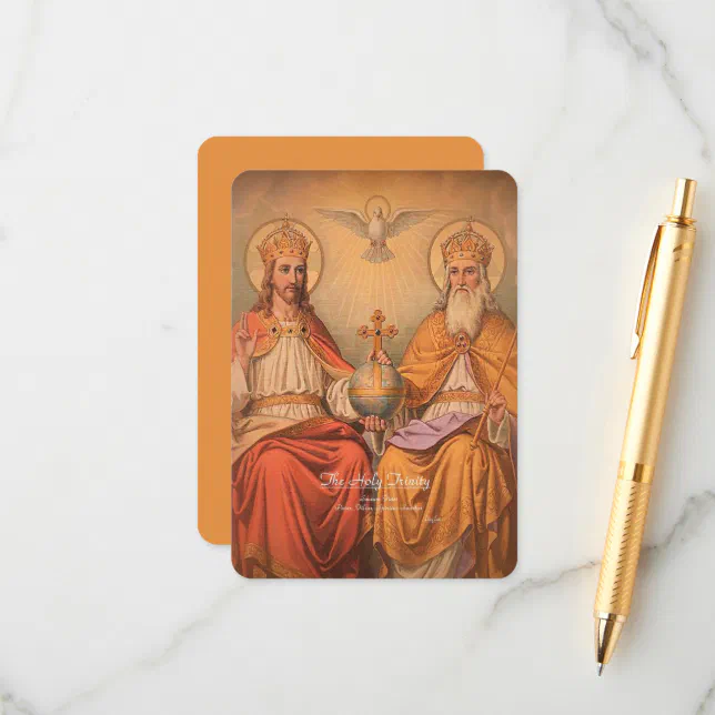 Holy Trinity with Prayer Enclosure Card | Zazzle
