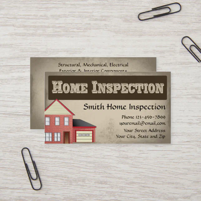 Home Inspection Inspector Business Card | Zazzle