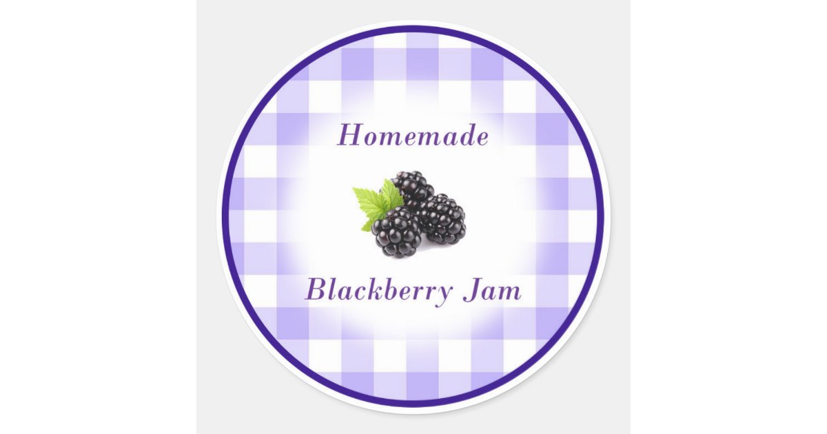 Home made Blackberry jam label | Zazzle