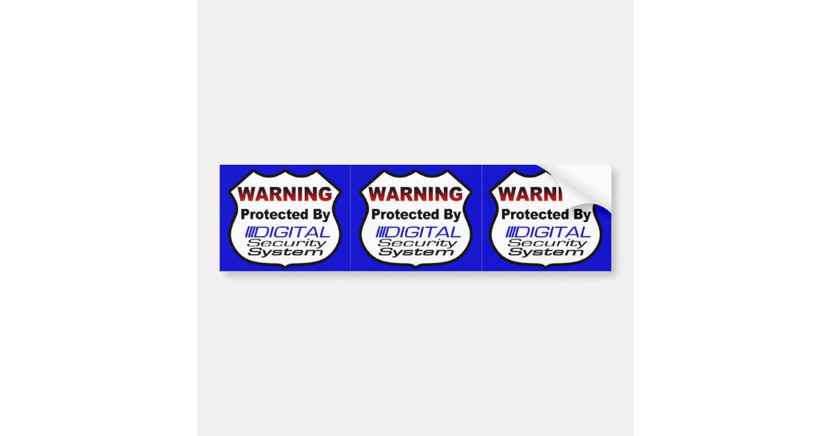 Home Security Sticker Decals- 3/Sheet, durable as | Zazzle