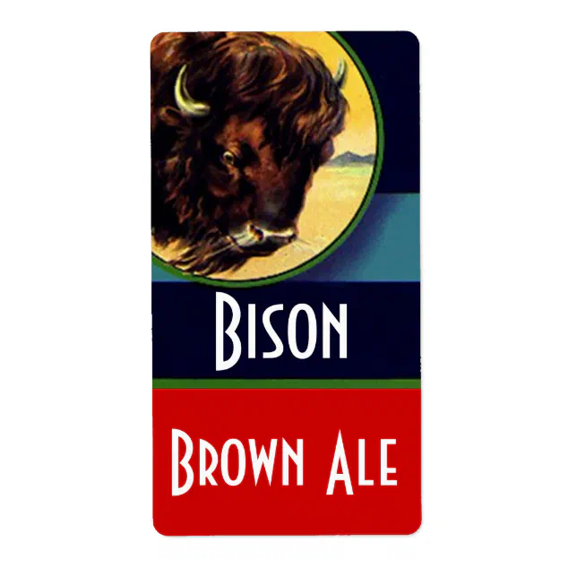 Homebrewing Beer Homebrew Bottle Labels Bison Ale | Zazzle