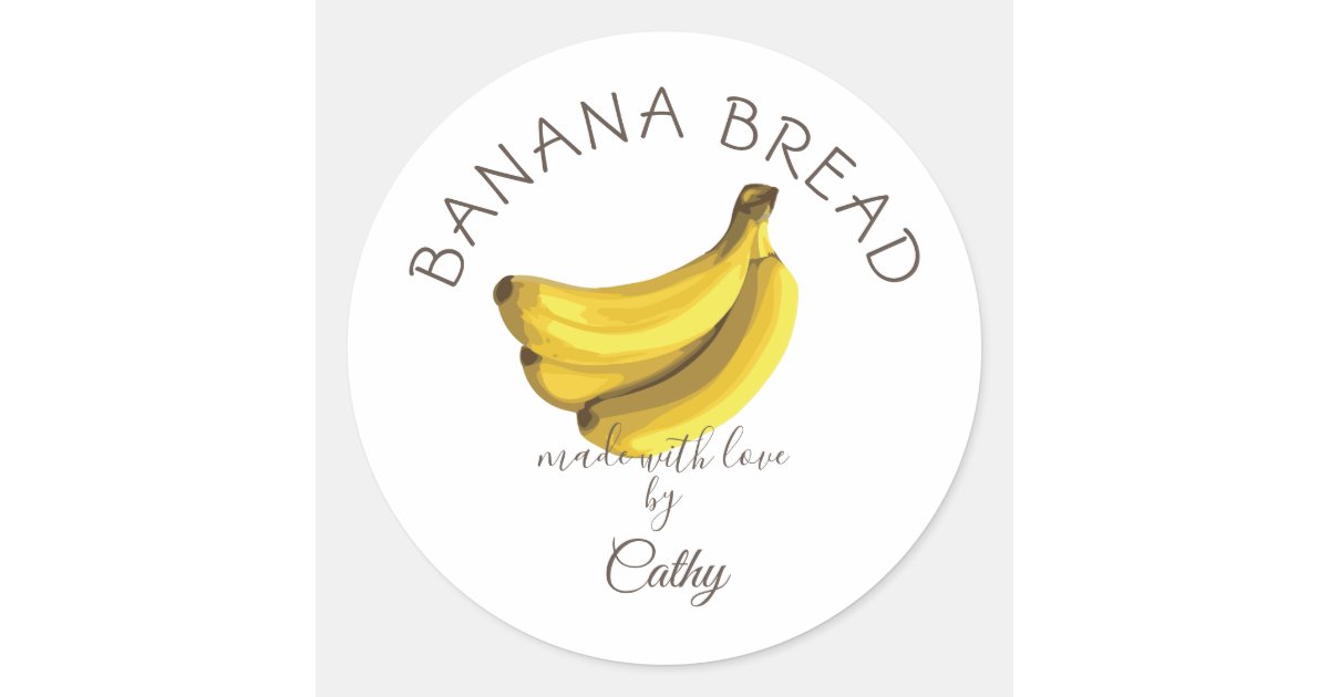 Homemade Banana Bread Label | Zazzle