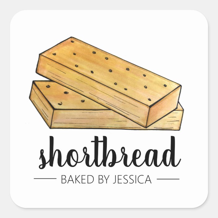 Homemade Scottish Shortbread Biscuits Baked By Square Sticker | Zazzle ...
