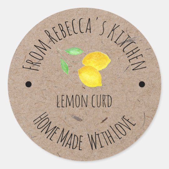 Homemade with love Lemon Curd label | Zazzle.co.uk