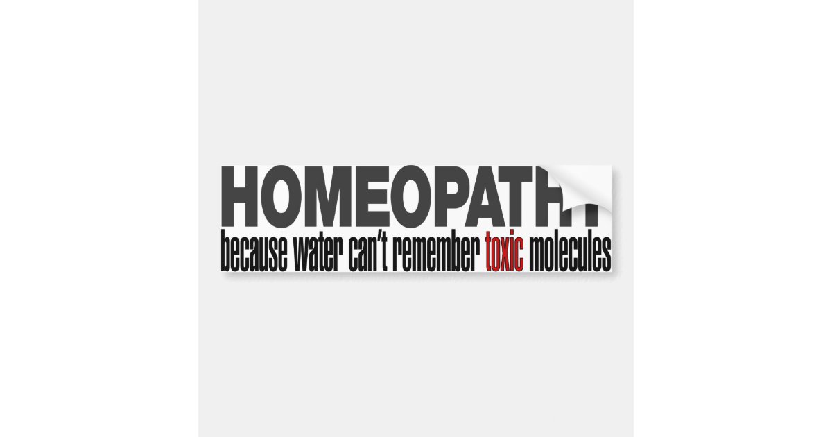 HOMEOPATHY BUMPER STICKER | Zazzle