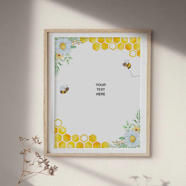 Honey Bee Custom Poster | Zazzle