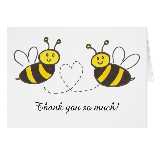 Honey Bees with Heart Thank you notes | Zazzle.co.uk