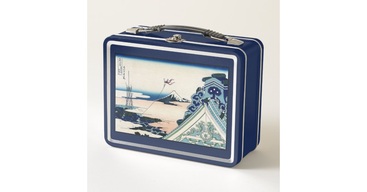 Honganji Temple Vista of Mt. Fuji Japanese Woodcut Metal Lunch Box | Zazzle
