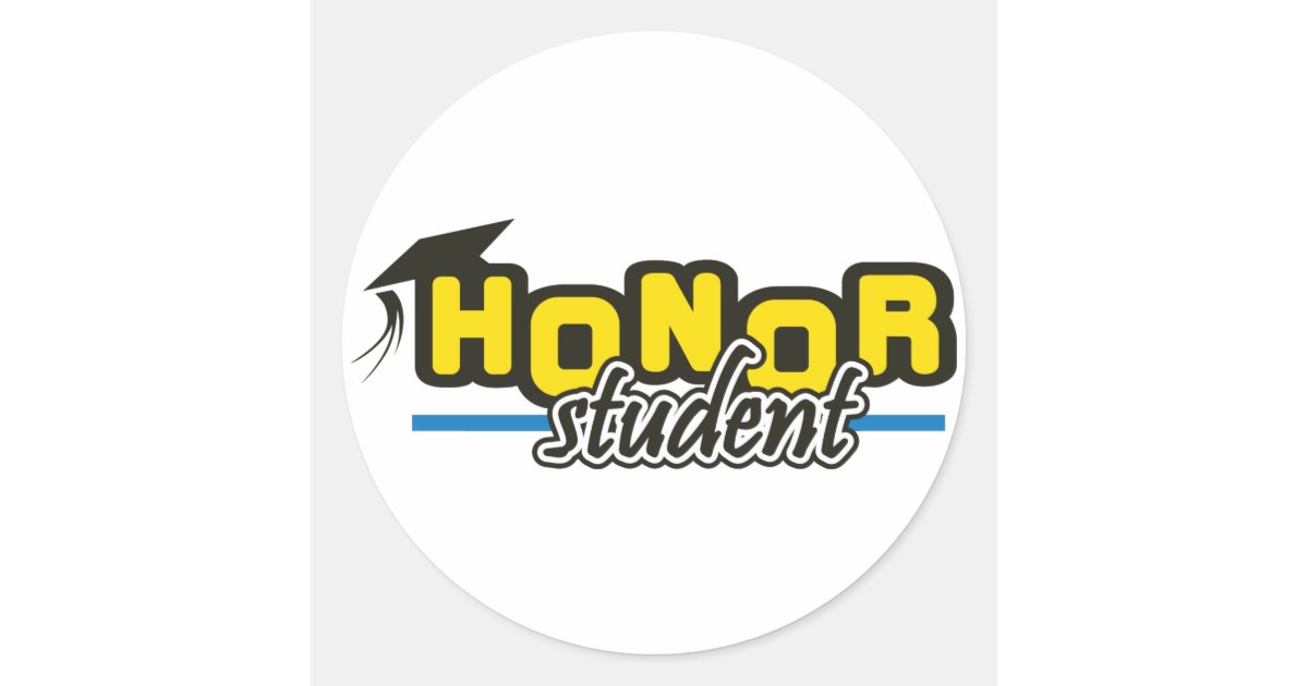 Honour Student Classic Round Sticker | Zazzle