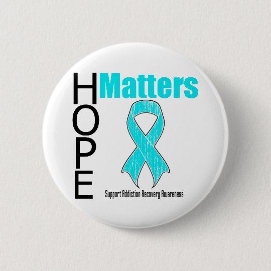 Hope Matters Ribbon Addiction Recovery Awareness 6 Cm Round Badge ...