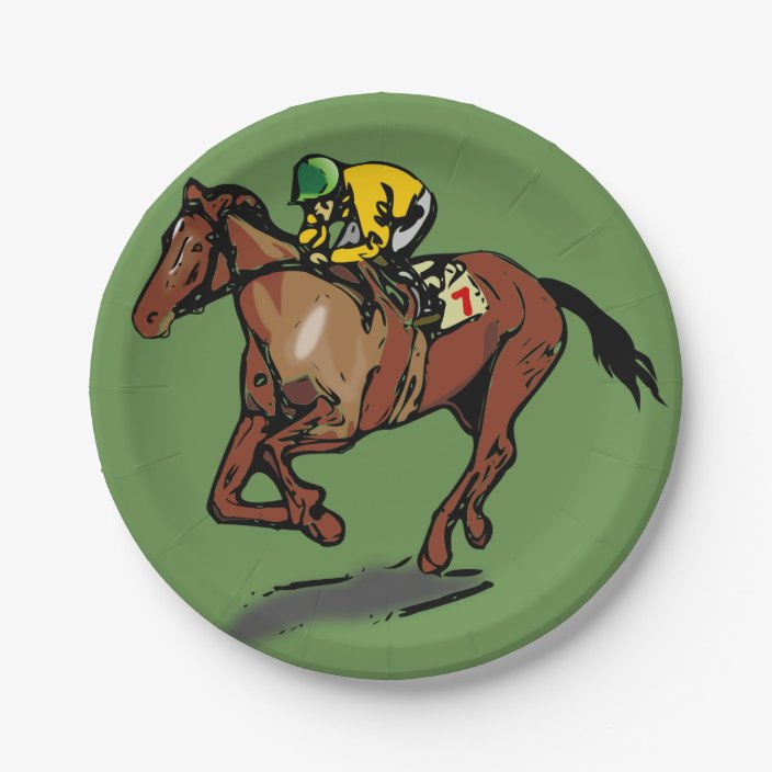Horse Racing Paper Plates | Zazzle.co.uk