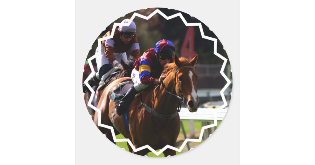 Horse Racing Stickers | Zazzle