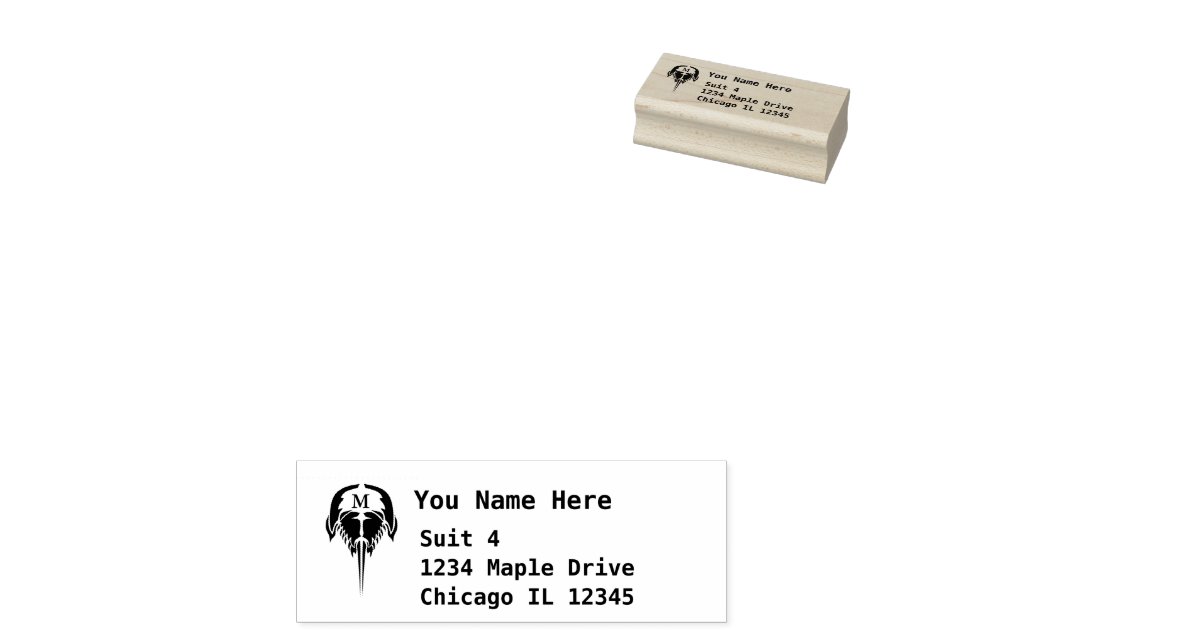 Horseshoe Crab in Tribal Tattoo Style Address Rubber Stamp | Zazzle