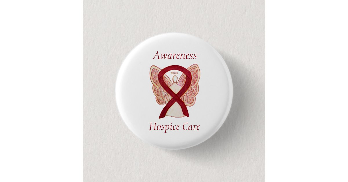 Hospice Care Angel Awareness Ribbon Pins | Zazzle