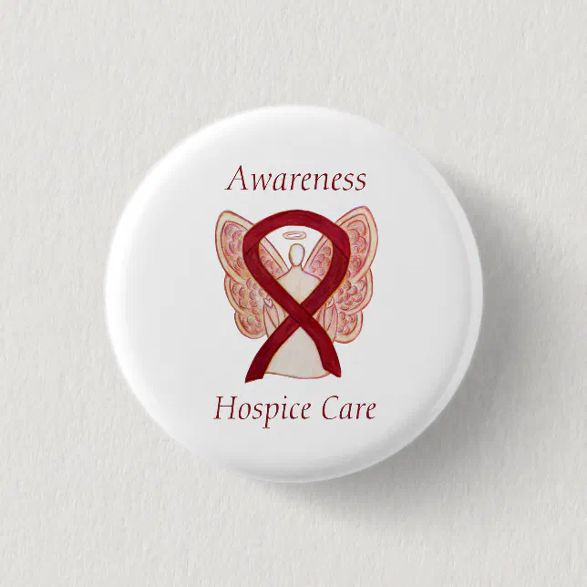 Hospice Care Angel Awareness Ribbon Pins | Zazzle