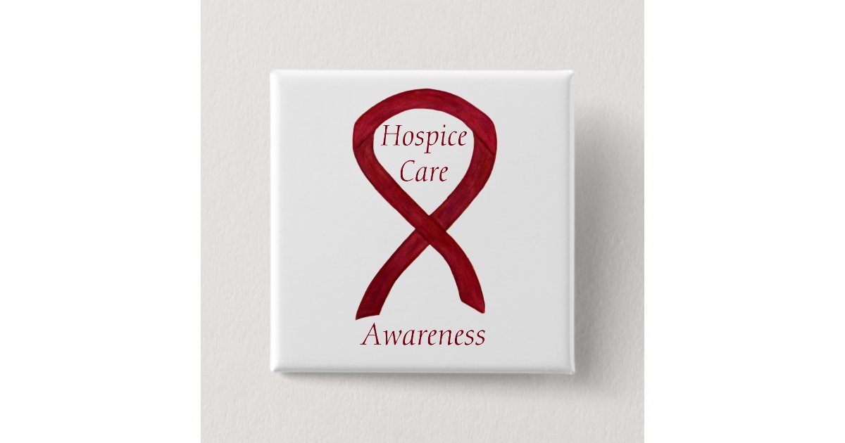 Hospice Care Awareness Ribbon Custom Pins | Zazzle