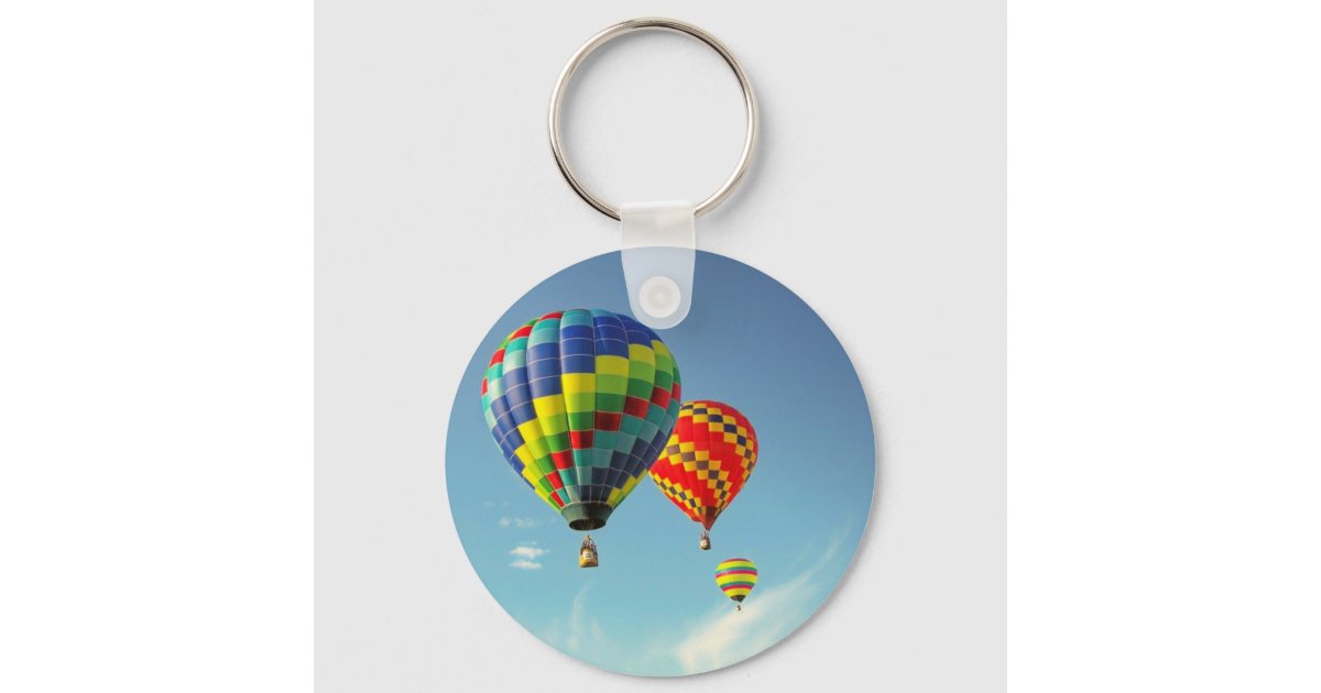Hot Air Balloons Key Ring | Zazzle