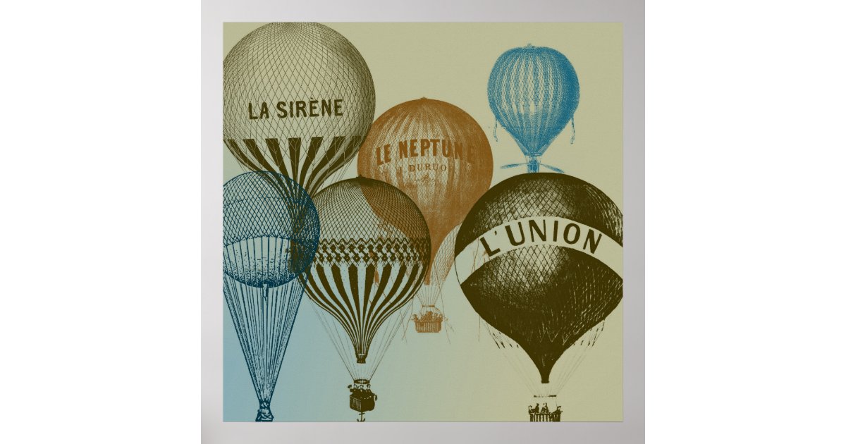 Hot Air Balloons Poster | Zazzle
