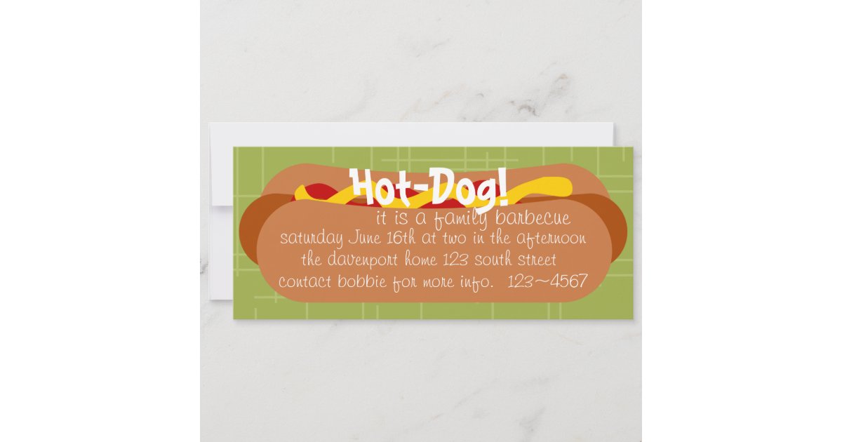 Hot Dog! Party Invitation | Zazzle