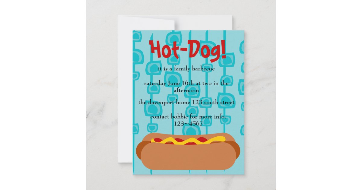 Hot Dog! Party Invitation | Zazzle
