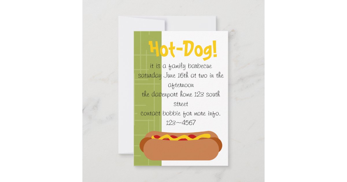 Hot Dog! Party Invitation | Zazzle