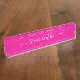 Hot Pink and White Cute Signature Nameplate | Zazzle