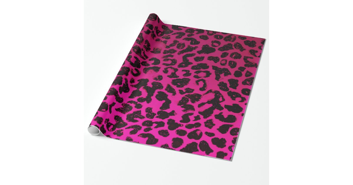 Hot Pink Leopard Print Wrapping Paper | Zazzle