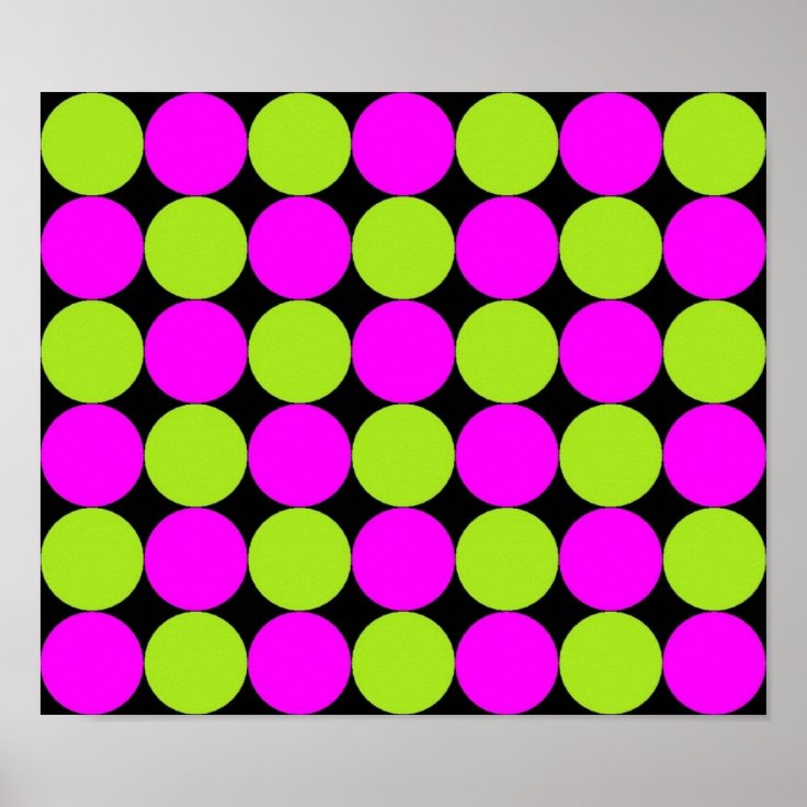 Lime Green And Hot Pink Polka Dots