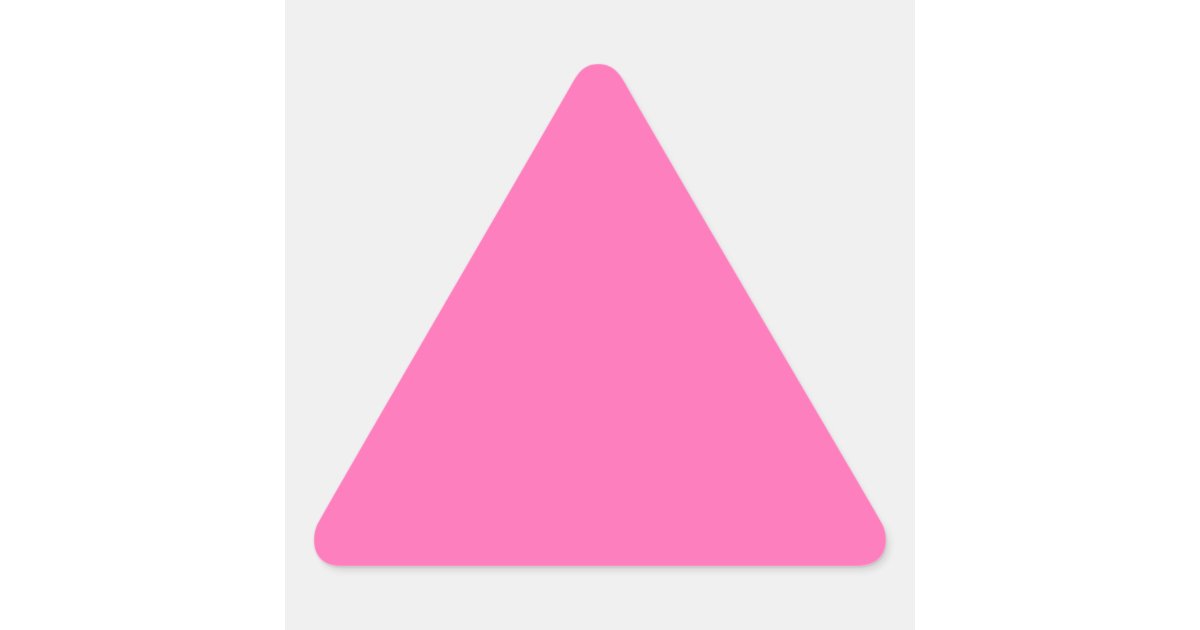 Hot Pink Triangle Sticker | Zazzle