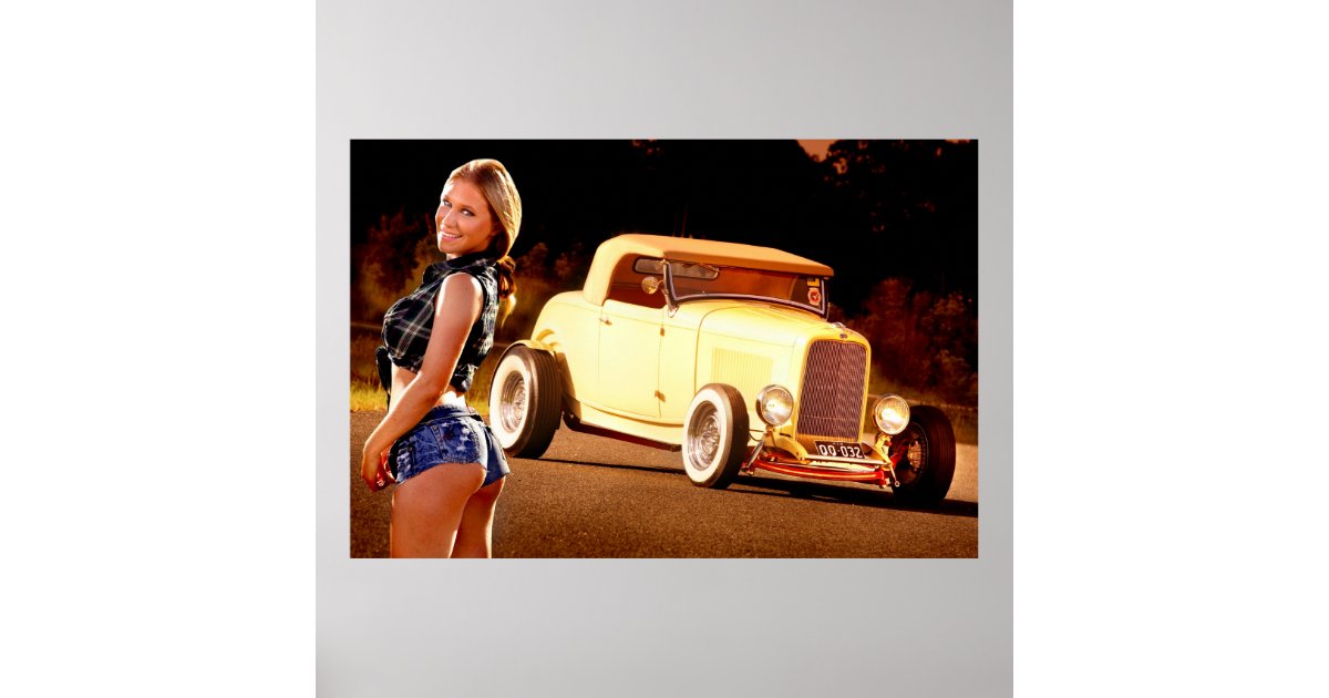 Hot Rod Girl! Poster | Zazzle