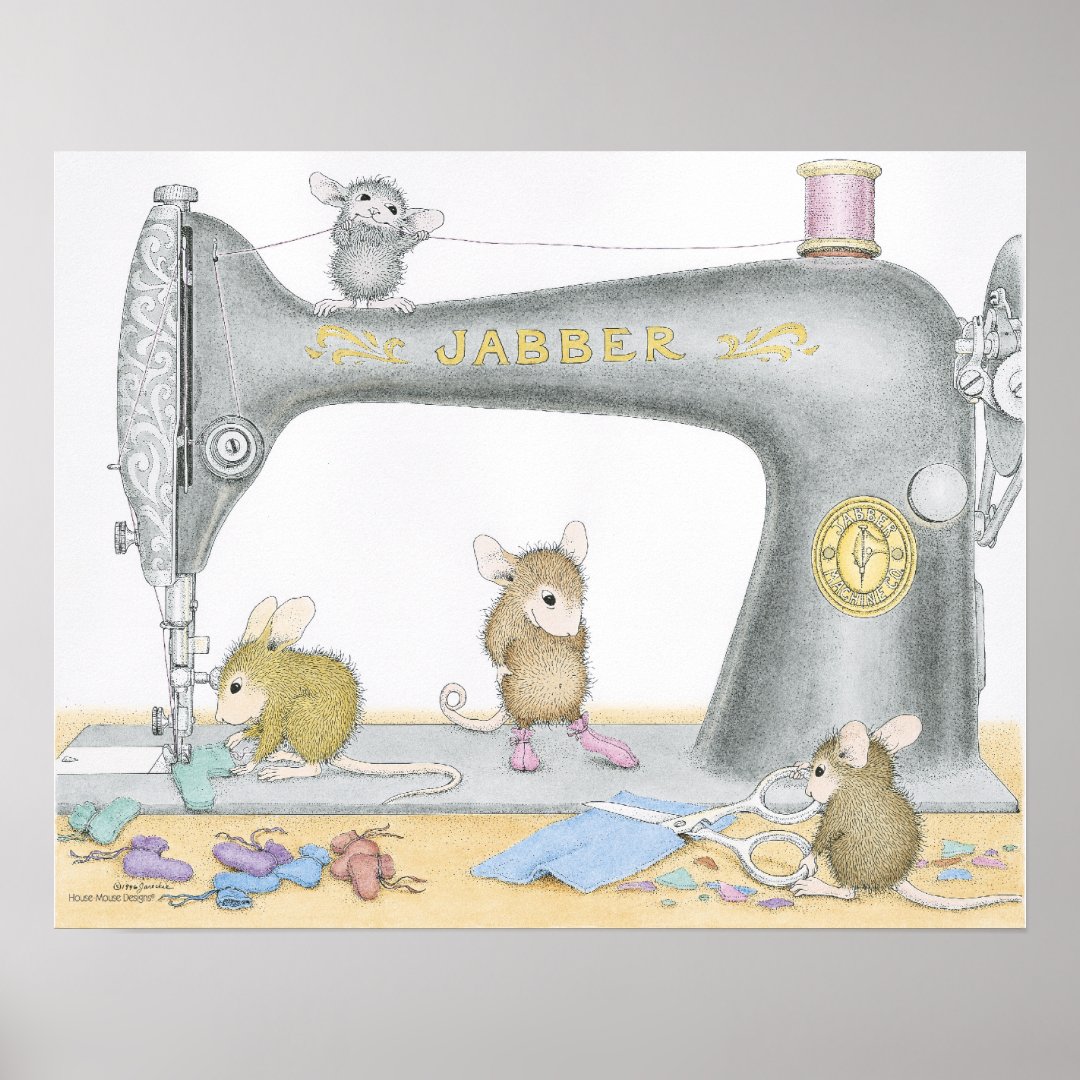 House-Mouse Designs® - Sewing Poster | Zazzle