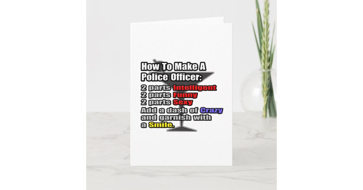How To Make a Police Officer Card | Zazzle